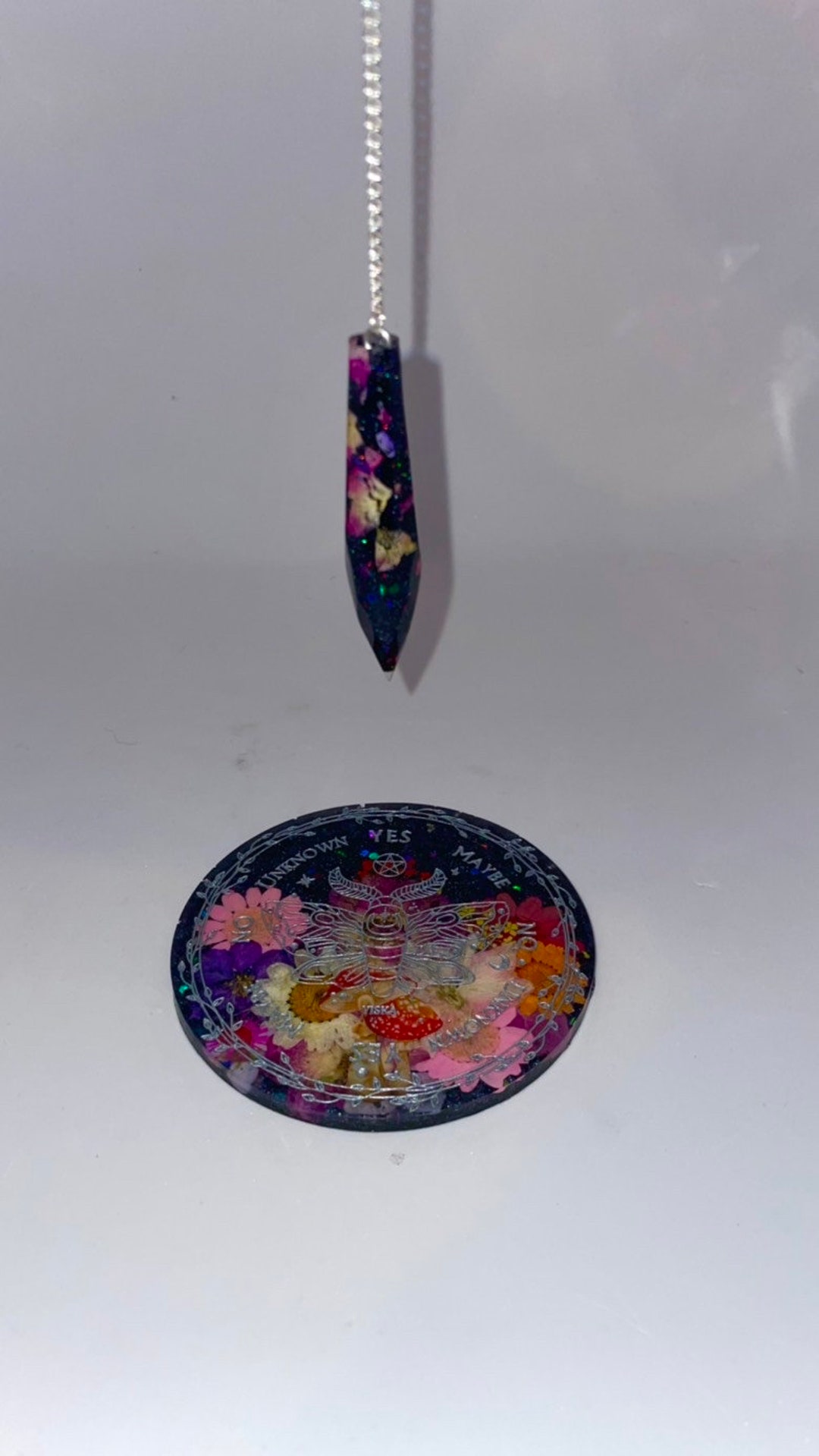 Pendulum and Board Pendulum Reading Scrying Board - Etsy