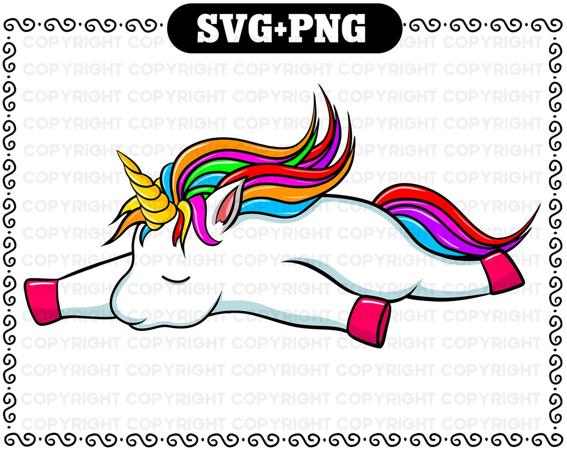 Sleeping Unicorn Svg Tired Unicorn Png Unicorn Digital Downlad Unicorn ...