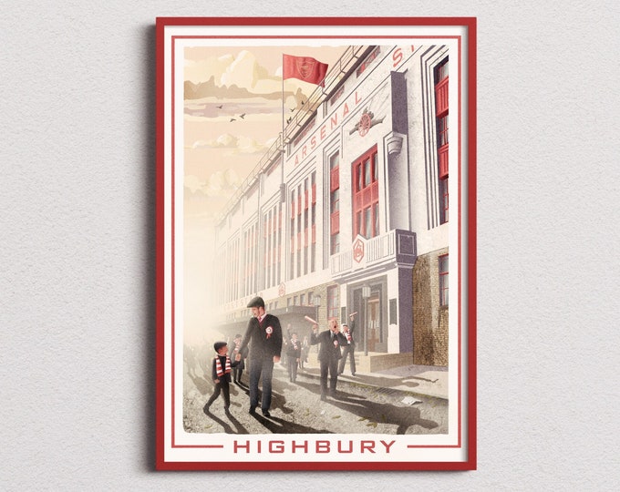 Highbury Arsenal Print - Etsy UK
