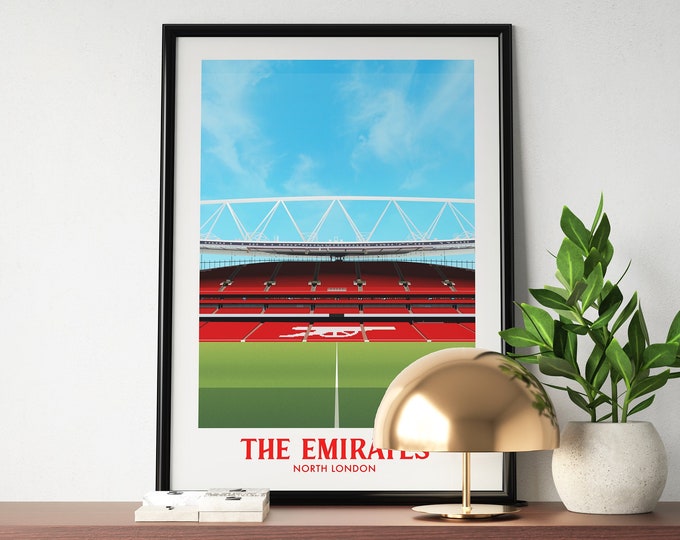Arsenal Emirates Stadium Poster Arsenal FC Print the Gunners Arsenal ...