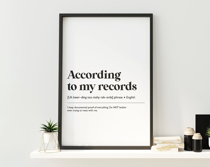 Funny Office Poster Office Email Wall Art Definition Print Office Print ...