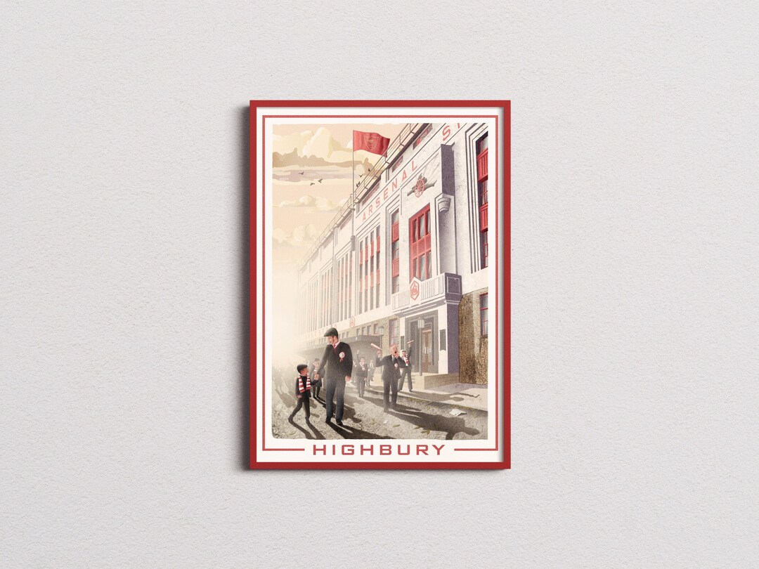 Arsenal Highbury Poster | Arsenal Print | the Gunners | Arsenal Gift ...