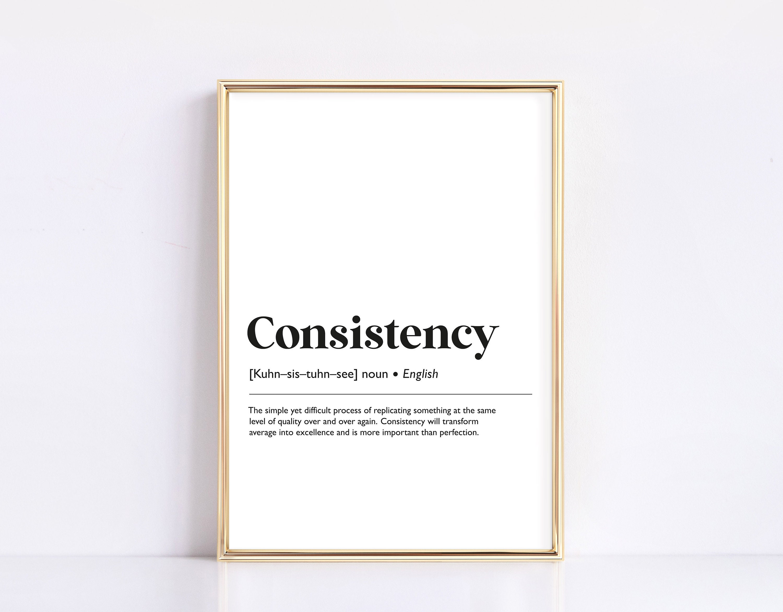 Consistency Definition Office Wall Art Office Wall Decor Printable Wall ...