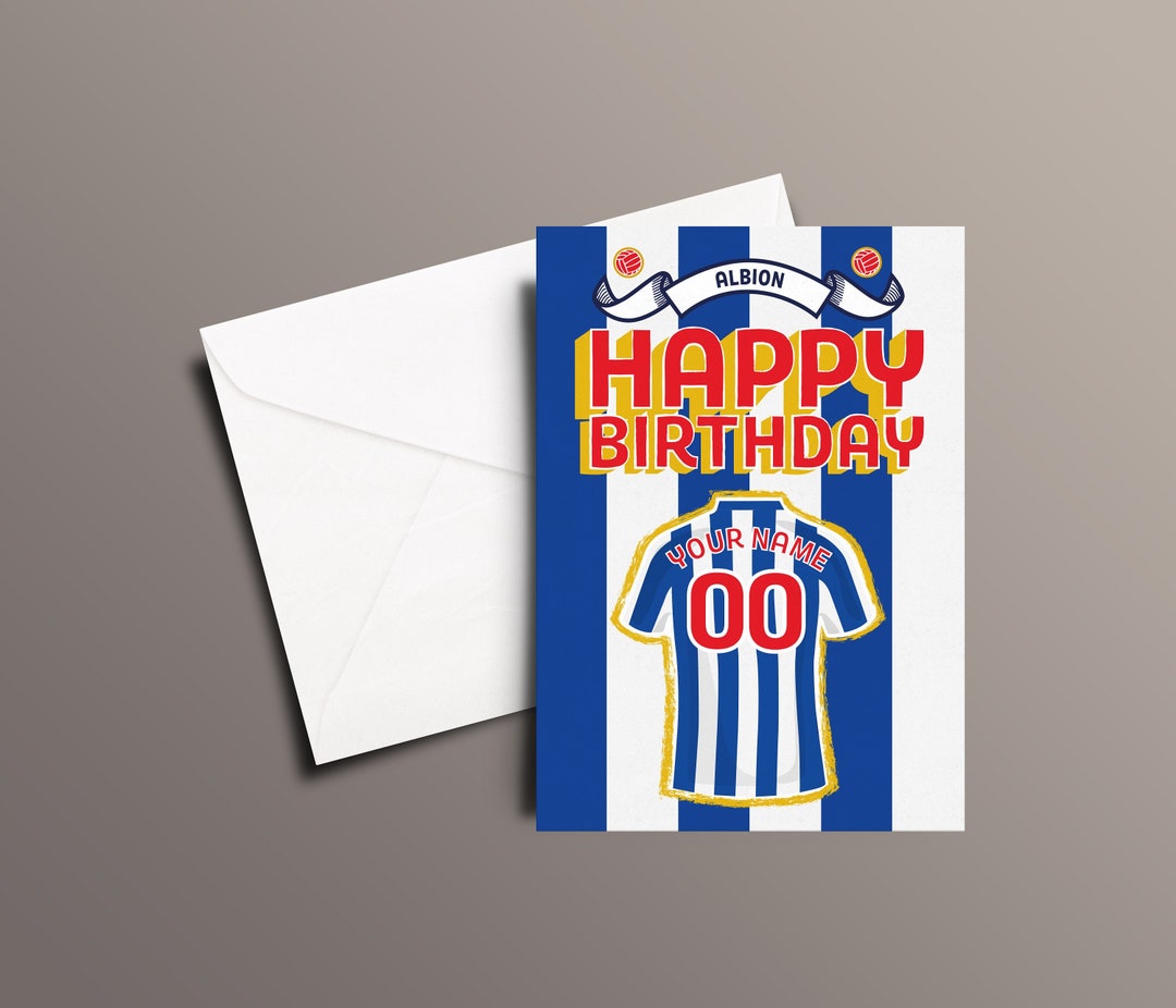 Personalised Brighton Birthday Card Brighton & Hove Albion Card ...