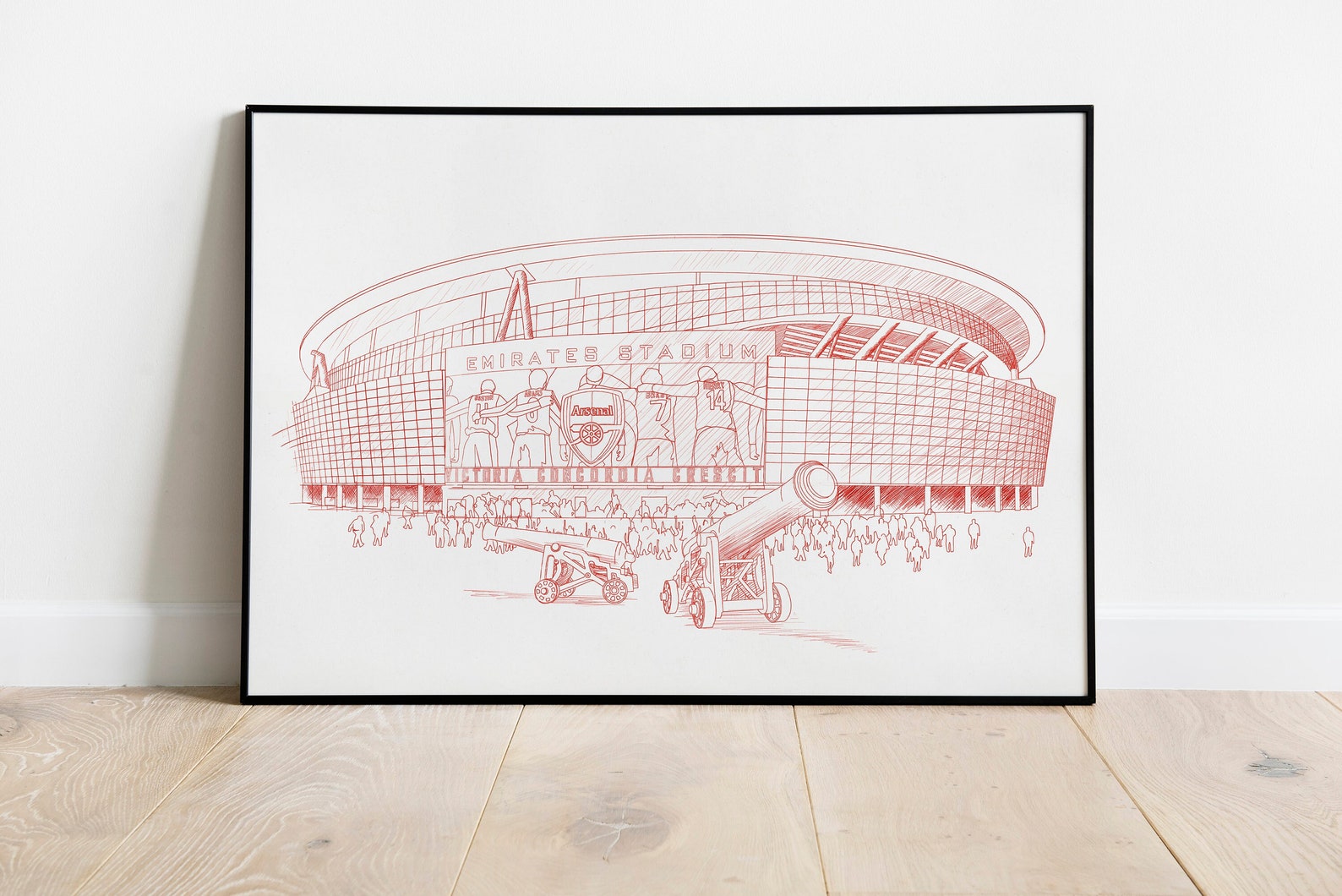 Arsenal Emirates Stadium Illustration Arsenal Print Arsenal Poster ...