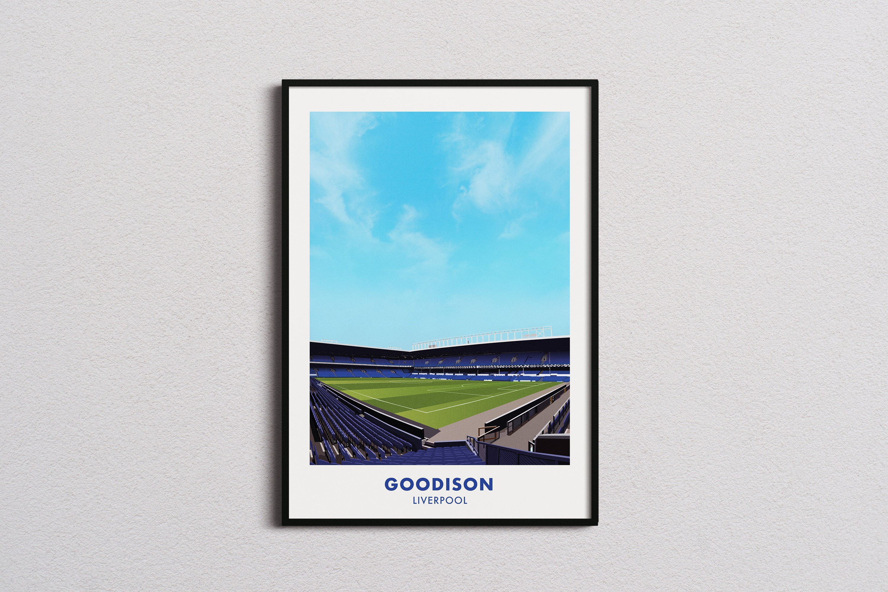 Everton Goodison Park Print Everton Poster Everton Gift Print Wall Art ...