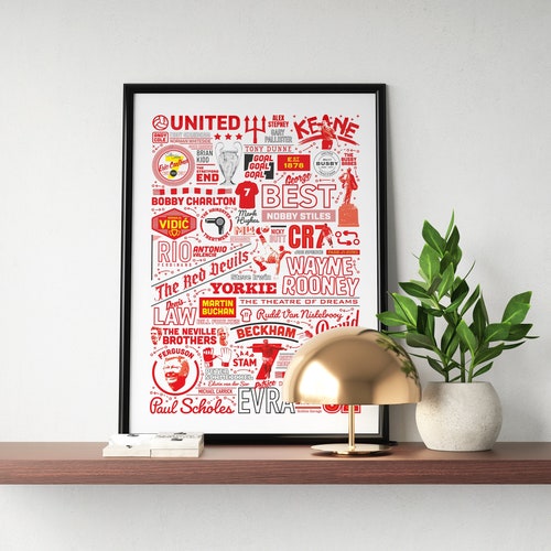 PRINTED: Manchester United Legends Poster Print Art - Etsy