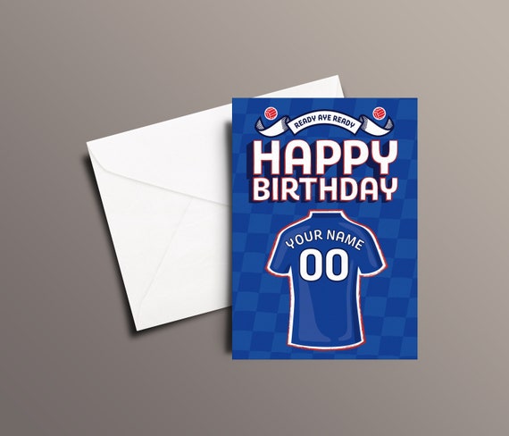 Personalised Rangers Birthday Card Rangers Card Funny Card - Etsy