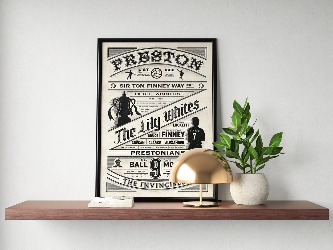 Preston Retro History Print | Preston Poster | the Lillywhites ...