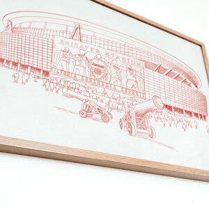 Arsenal Emirates Stadium Illustration | Arsenal Print | Arsenal Poster ...