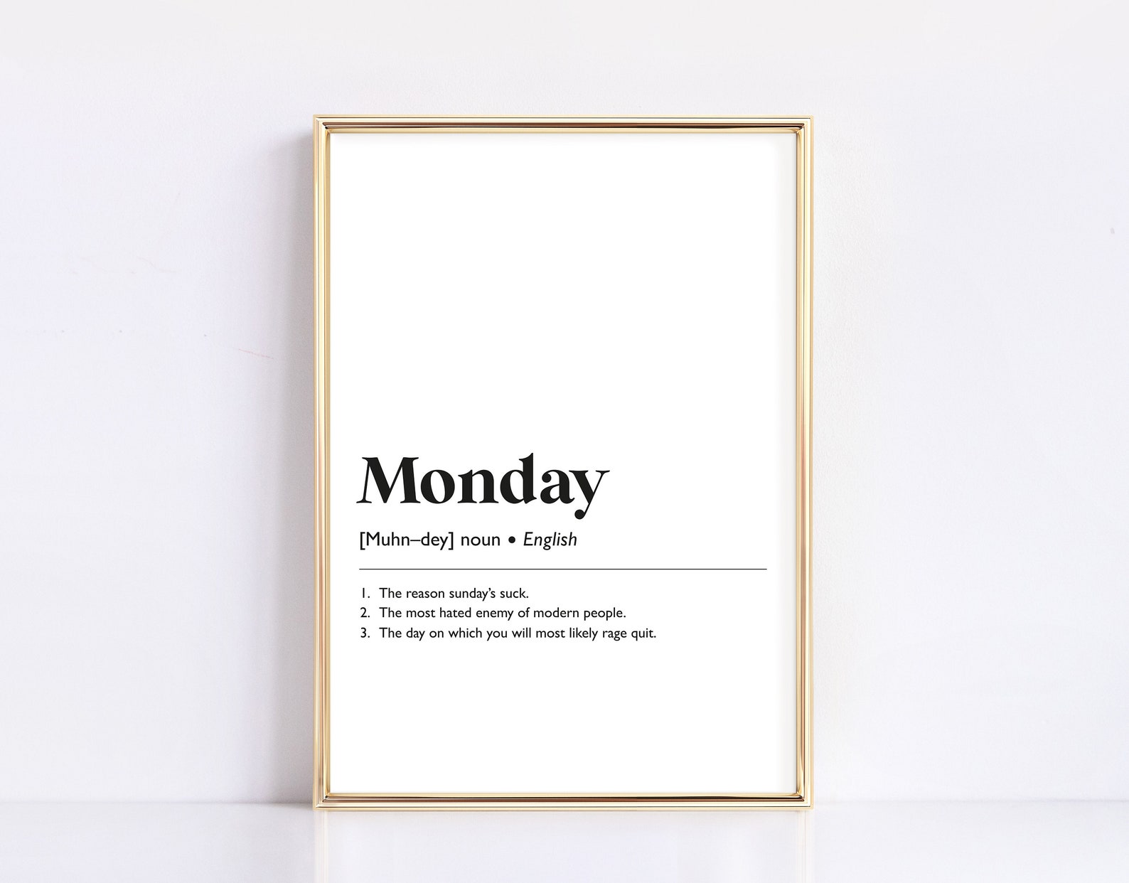 Funny Office Wall Art Office Wall Decor Monday Definition Office Wall ...