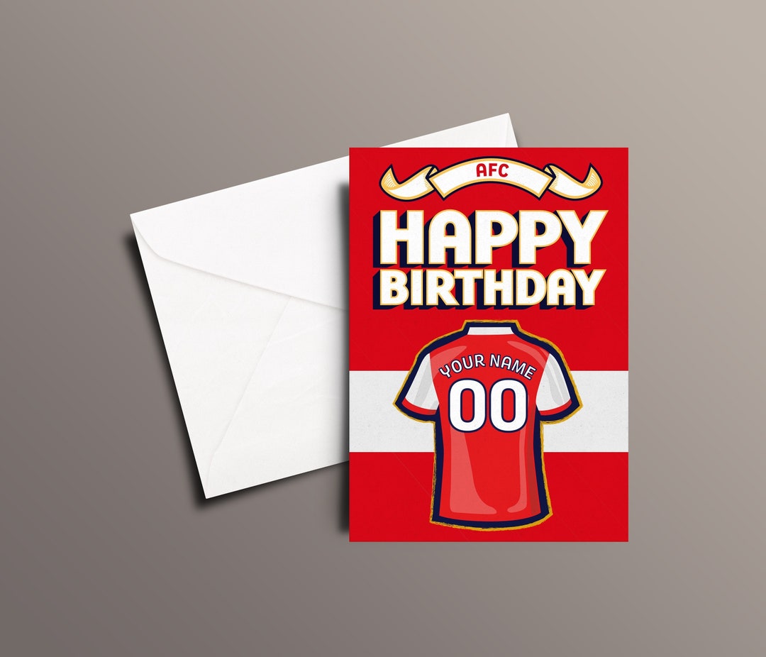 Personalised Arsenal Birthday Card Arsenal Card the Gunners Arsenal ...
