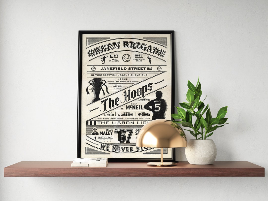 Celtic Print | Celtic Retro History Poster | Celtic Gift | Print Wall ...