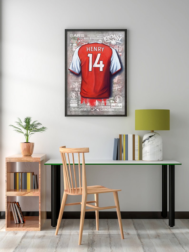 Personalised Arsenal Shirt Print Arsenal FC Poster the Gunners Arsenal ...