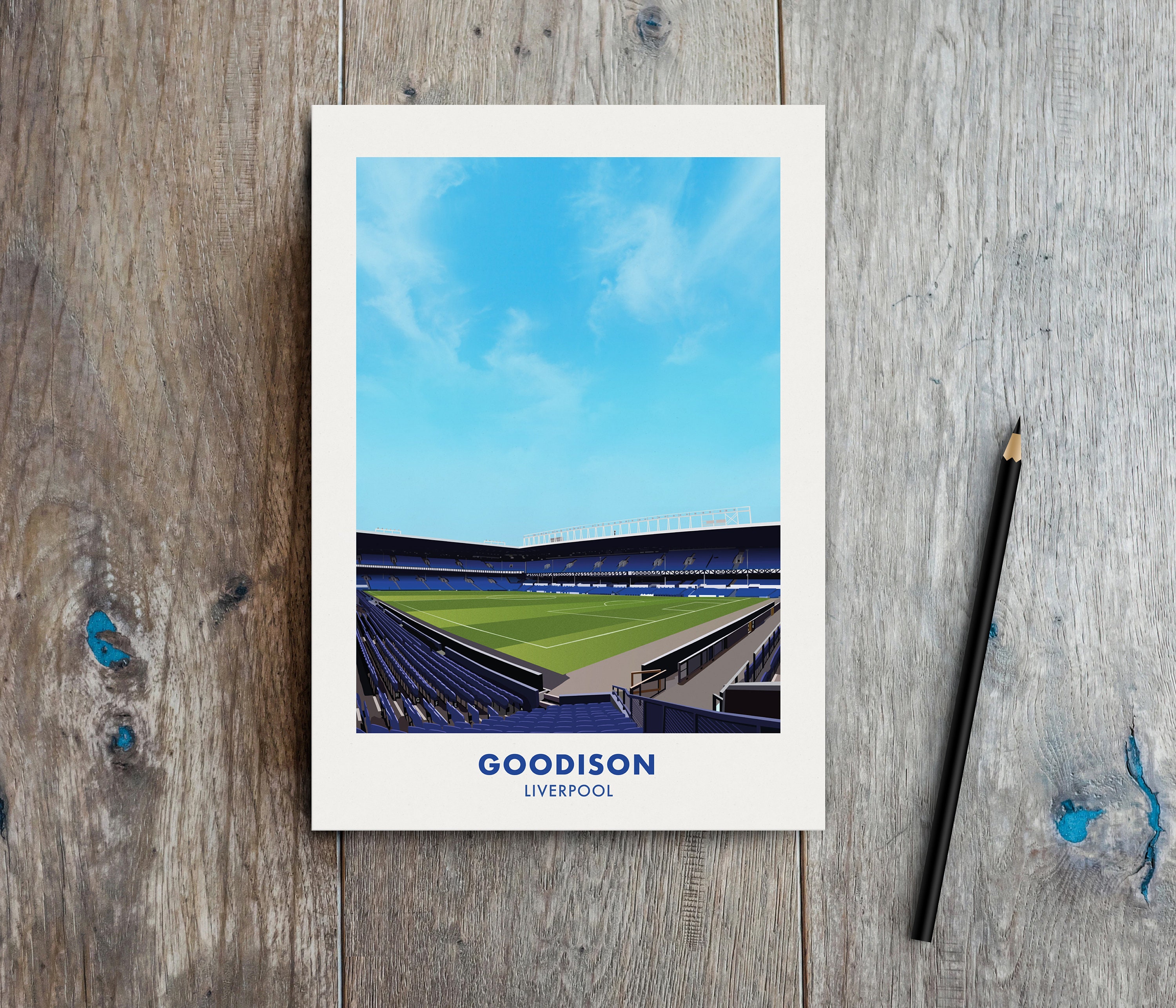 Everton Goodison Park Print Everton Poster Everton Gift Print Wall Art ...