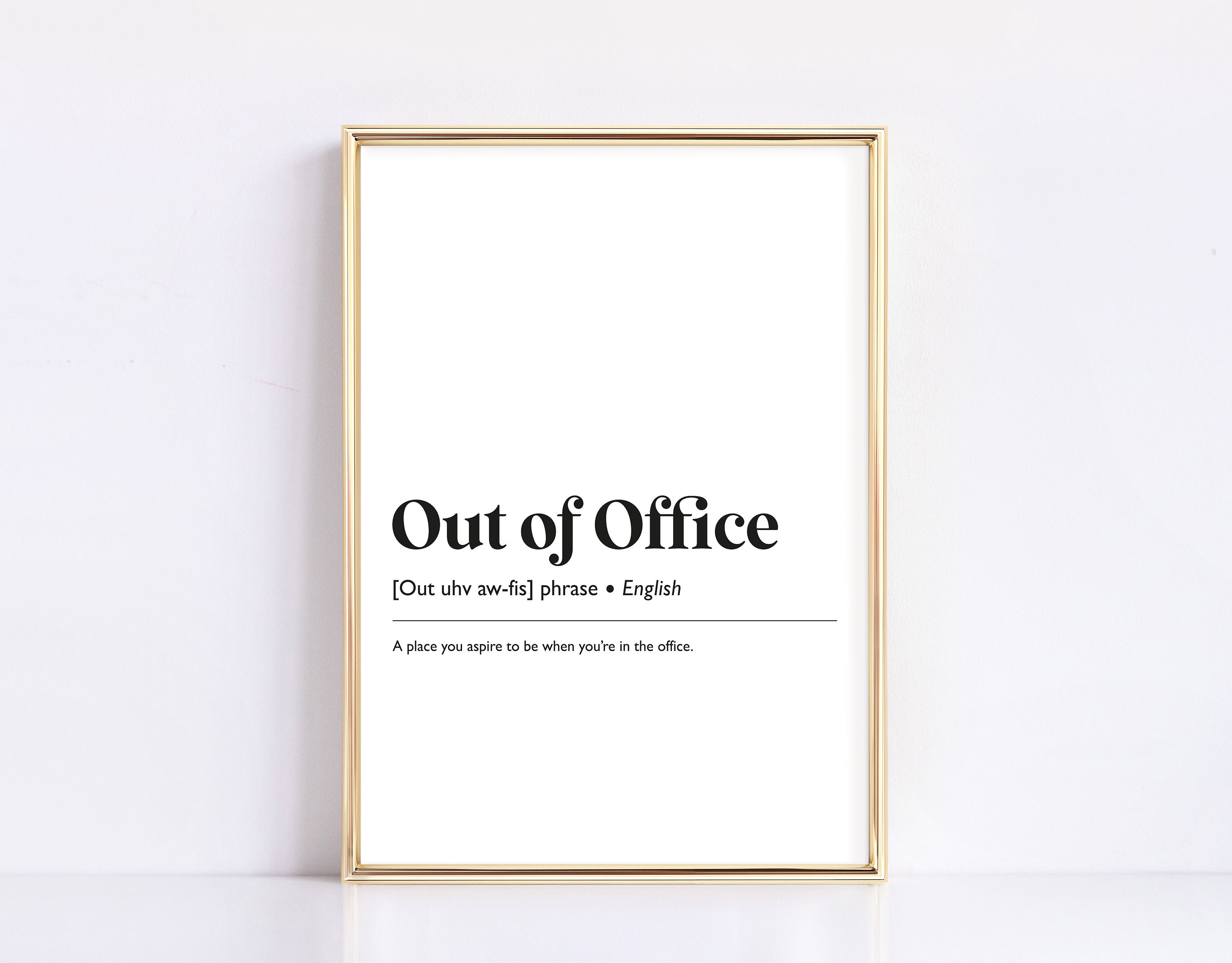 Funny Office Email Print Out of Office Definition Office - Etsy
