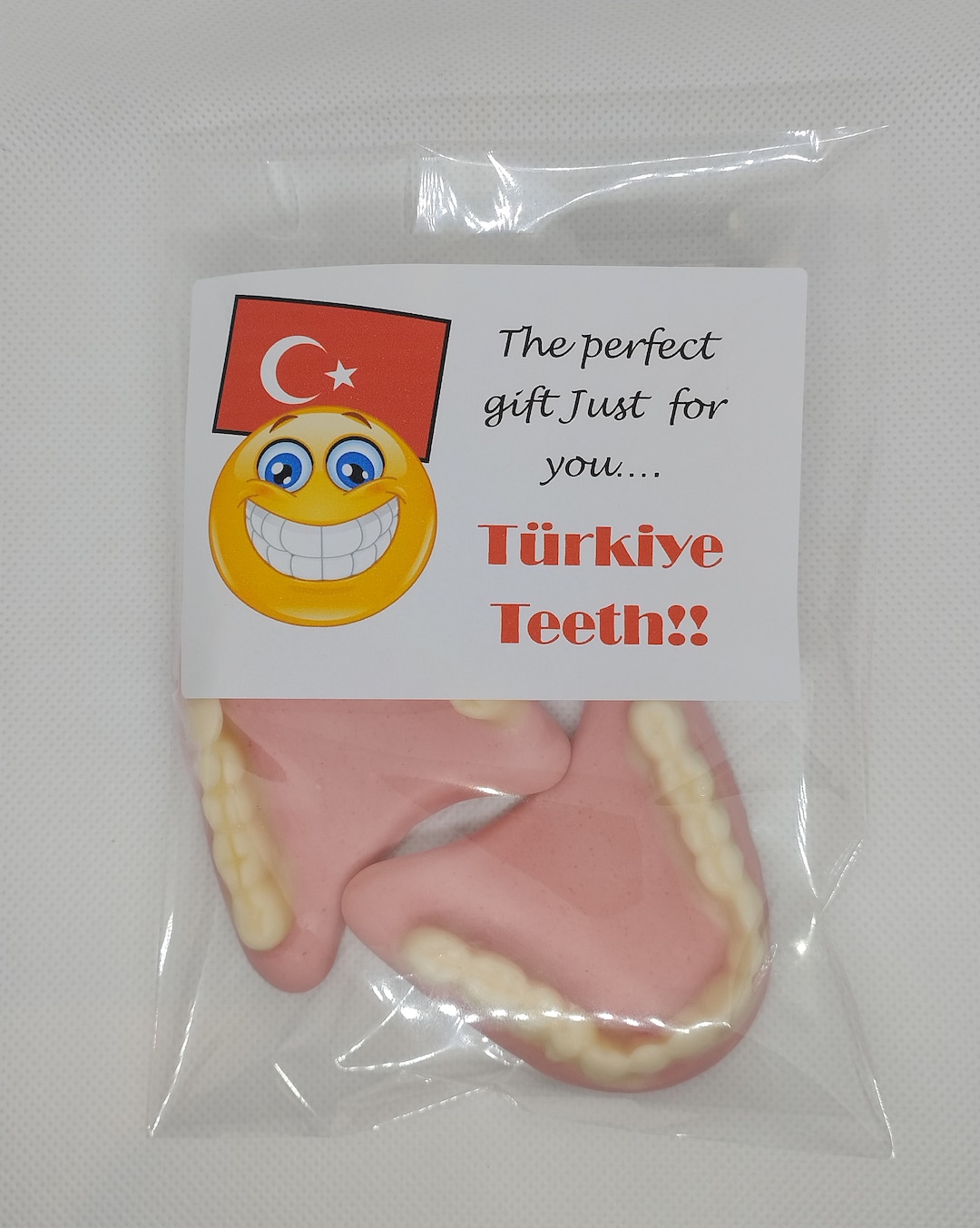Turkey Teeth, Holiday Teeth, Joke Gift. Chewy Strawberry Flavour Gummy ...