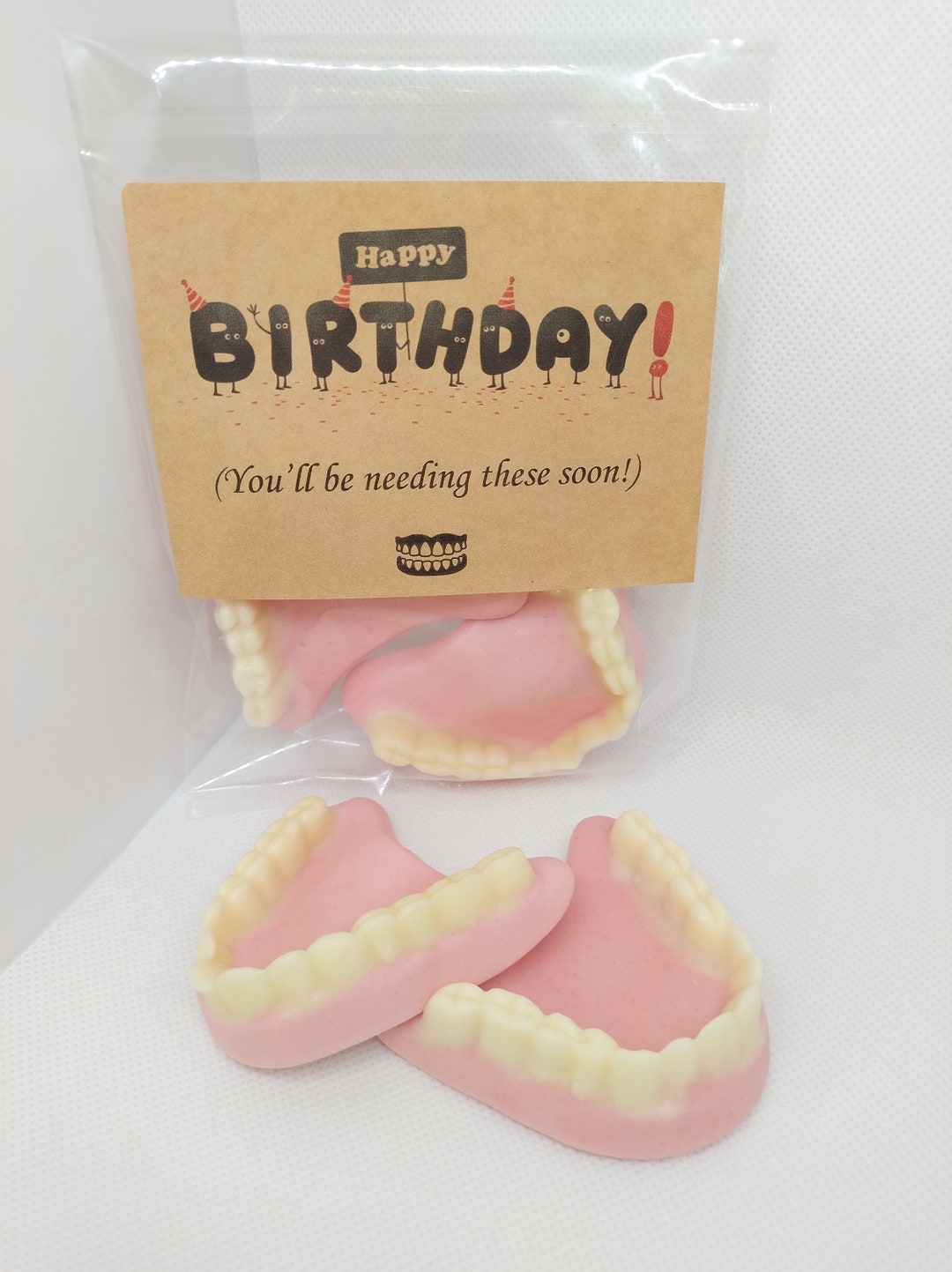 Gummy Dentures: Funny Birthday Gag Gift, Old Age Joke Teeth - Etsy UK
