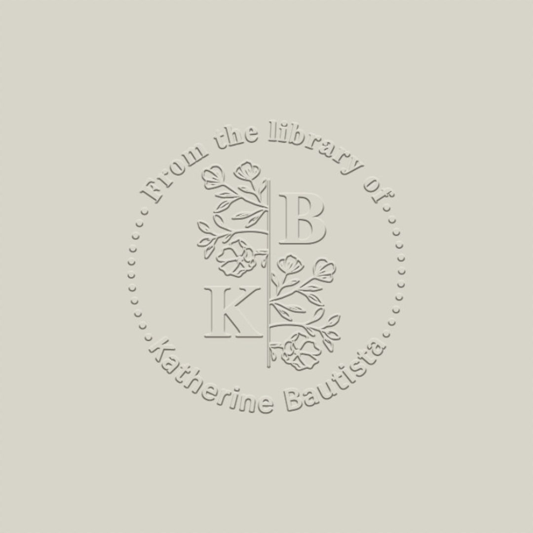 Book Embosser Personalized , Custom Stamp Embosser, Book Stamp, From ...