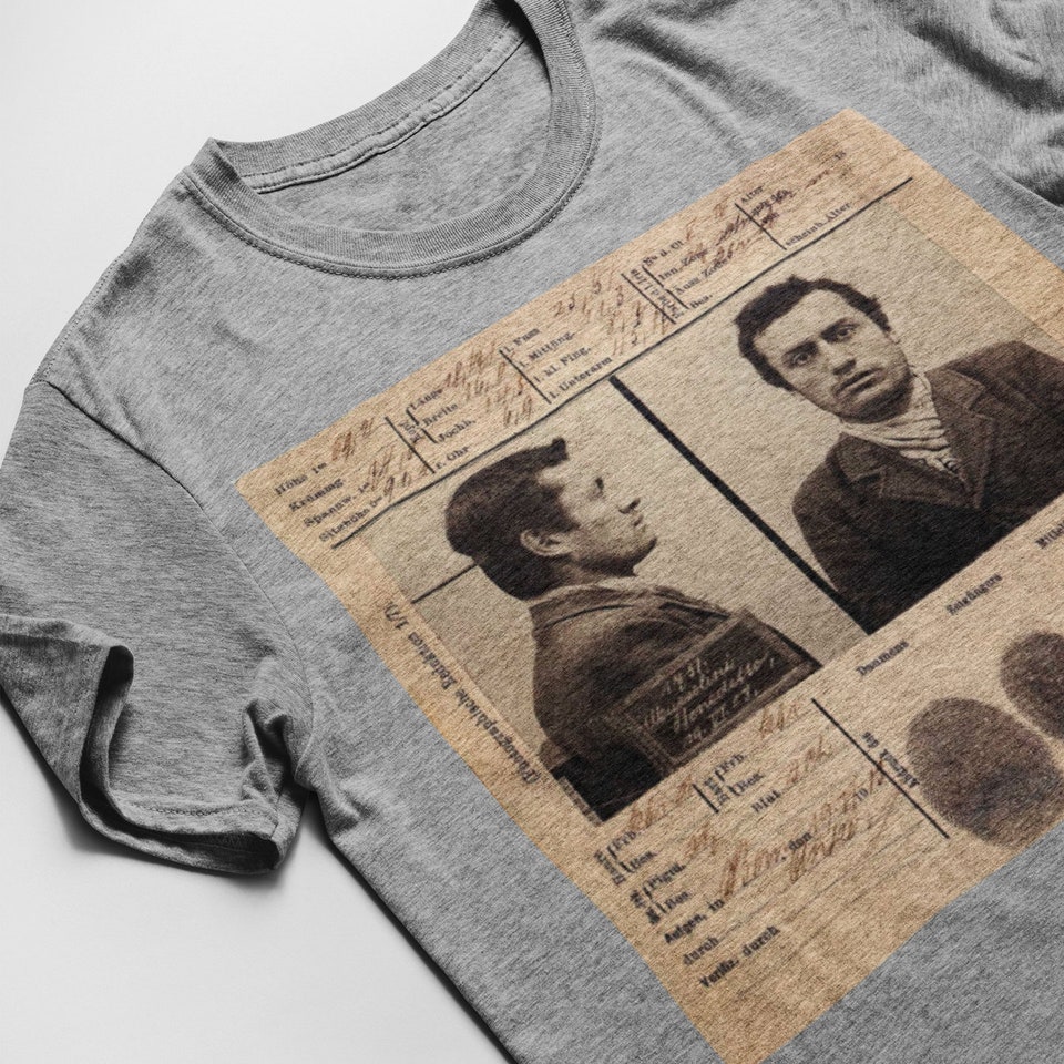 Benito Mussolini Mugshot T shirt Josef Stalin Rachele Mussolini T Shirt ...