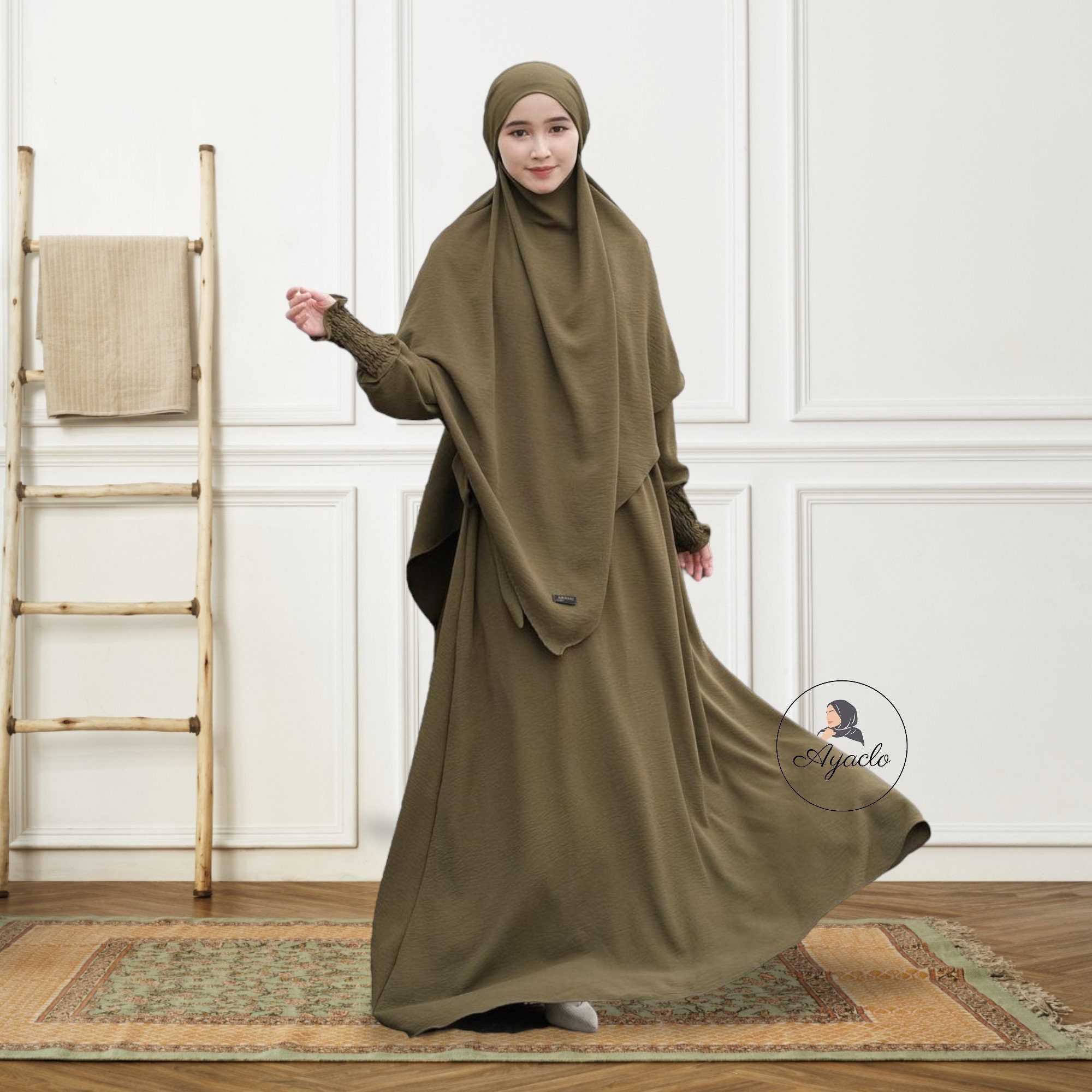 Abaya Long Khimar Niqab With Maxi Dress One Set YASMIN SERIES Hijab ...