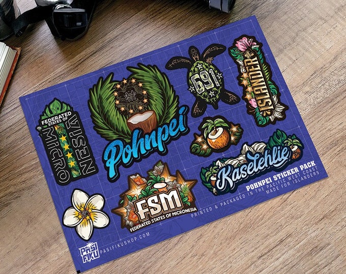 Pohnpei FSM Kaselehlie Sticker Pack - Etsy