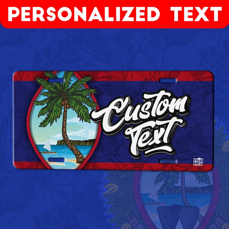 Custom Guam License Plate - Etsy