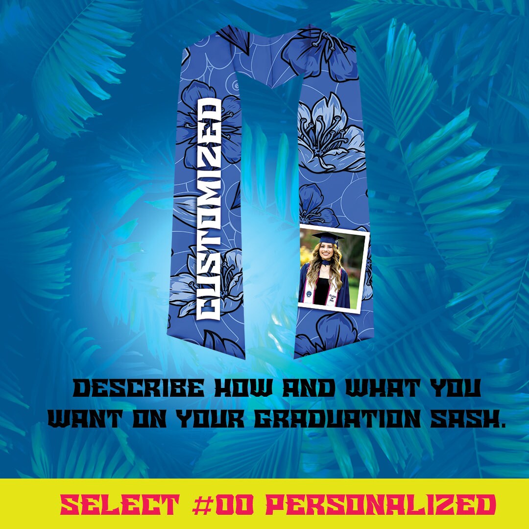 Graduation Sash Stole CNMI Saipan Tinian Rota Guam Chuuk Kosrae Yap ...