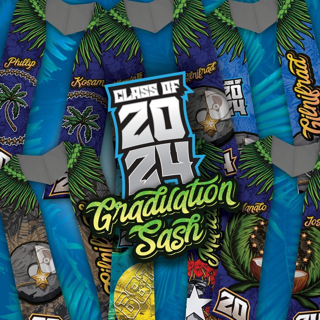 Graduation Sash Stole CNMI Saipan Tinian Rota Guam Chuuk Kosrae Yap ...