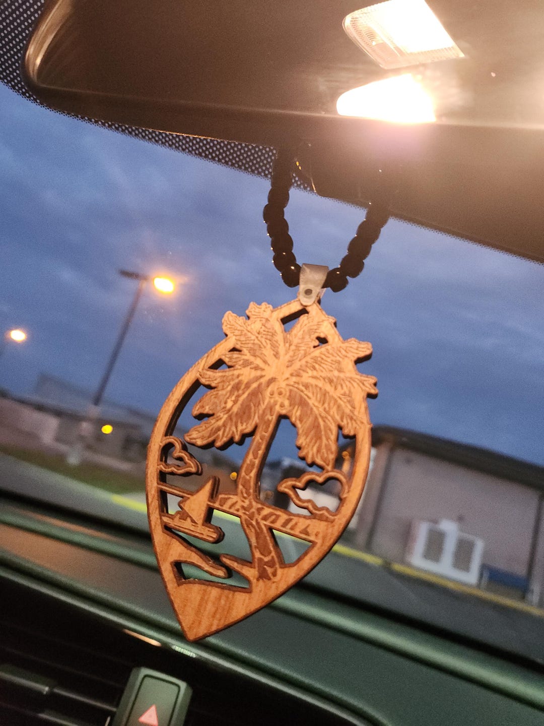Guam Wood Car Flag Wood Engrave - Etsy