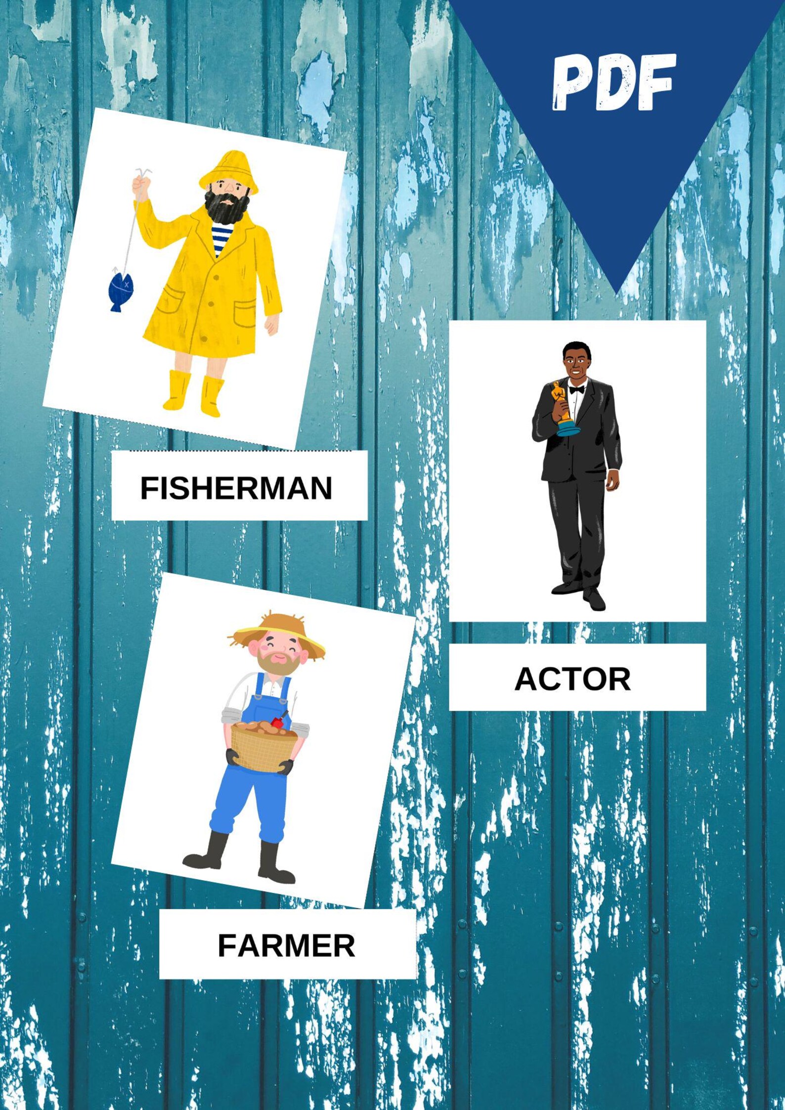 Montessori Occupation Flash Cards: 42 Printable Cards (PDF) - Etsy