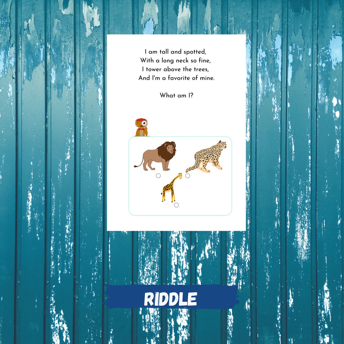 RIDDLES 60 Editable Montessori Cards Riddles Matching Cards Flashcards ...