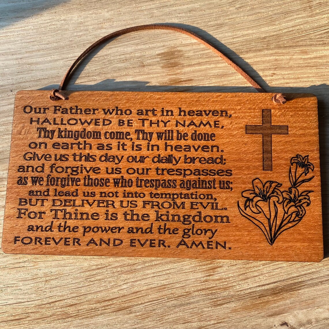 Lords Prayer Plaque. Religious Gift. Christian. Inspirational Gift ...