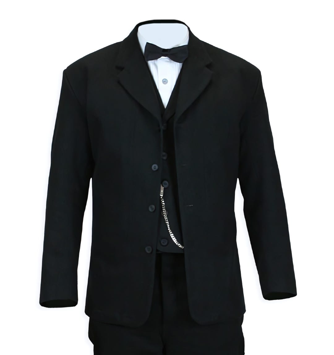 Men's Black Wool Sack Coat 90s 3 Piece Suit Gentlemen's Suit for Men ...