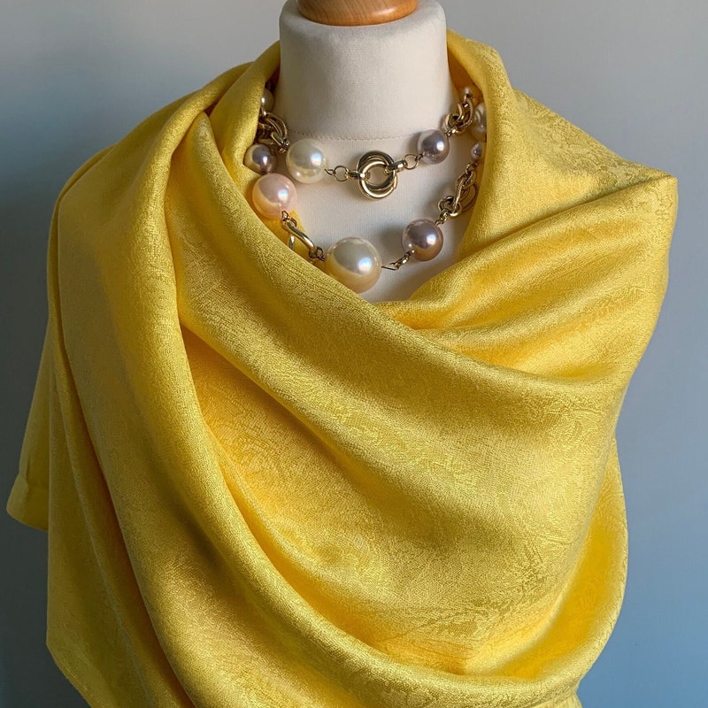 Bright Yellow Scarf - Etsy