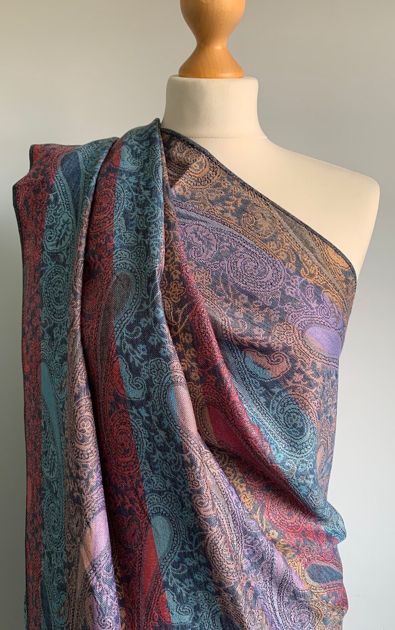 Rainbow Cashmere & Silk Pashmina Shawl Scarf, Multicolour Wedding Shawl ...