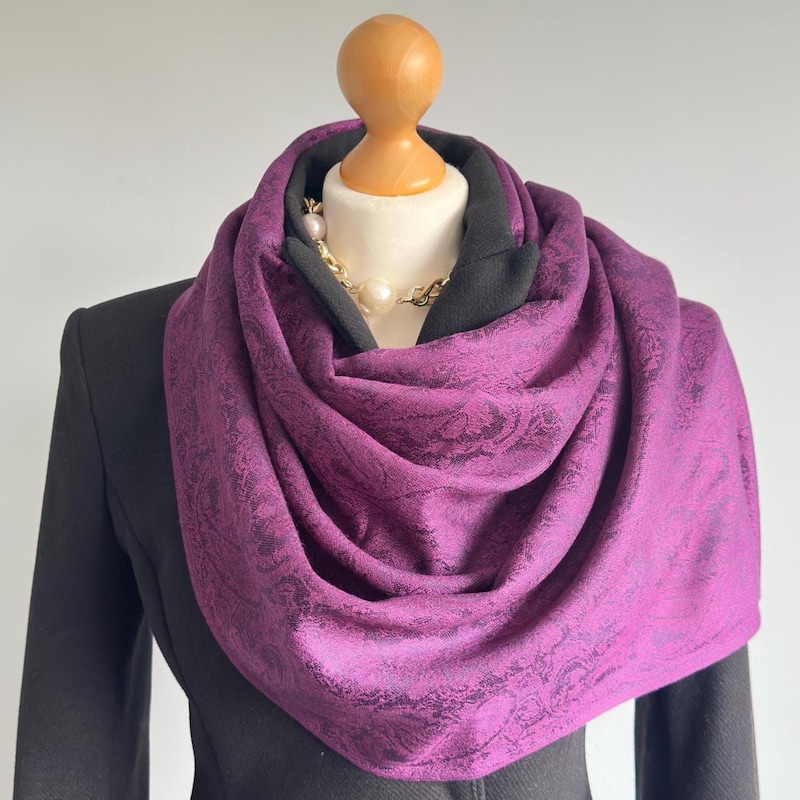 Plum Scarf - Etsy