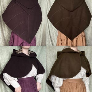 Hooded Cape "mulberry" - Whimsical Woollen Cape - LOTR Inspired Fantasy ...
