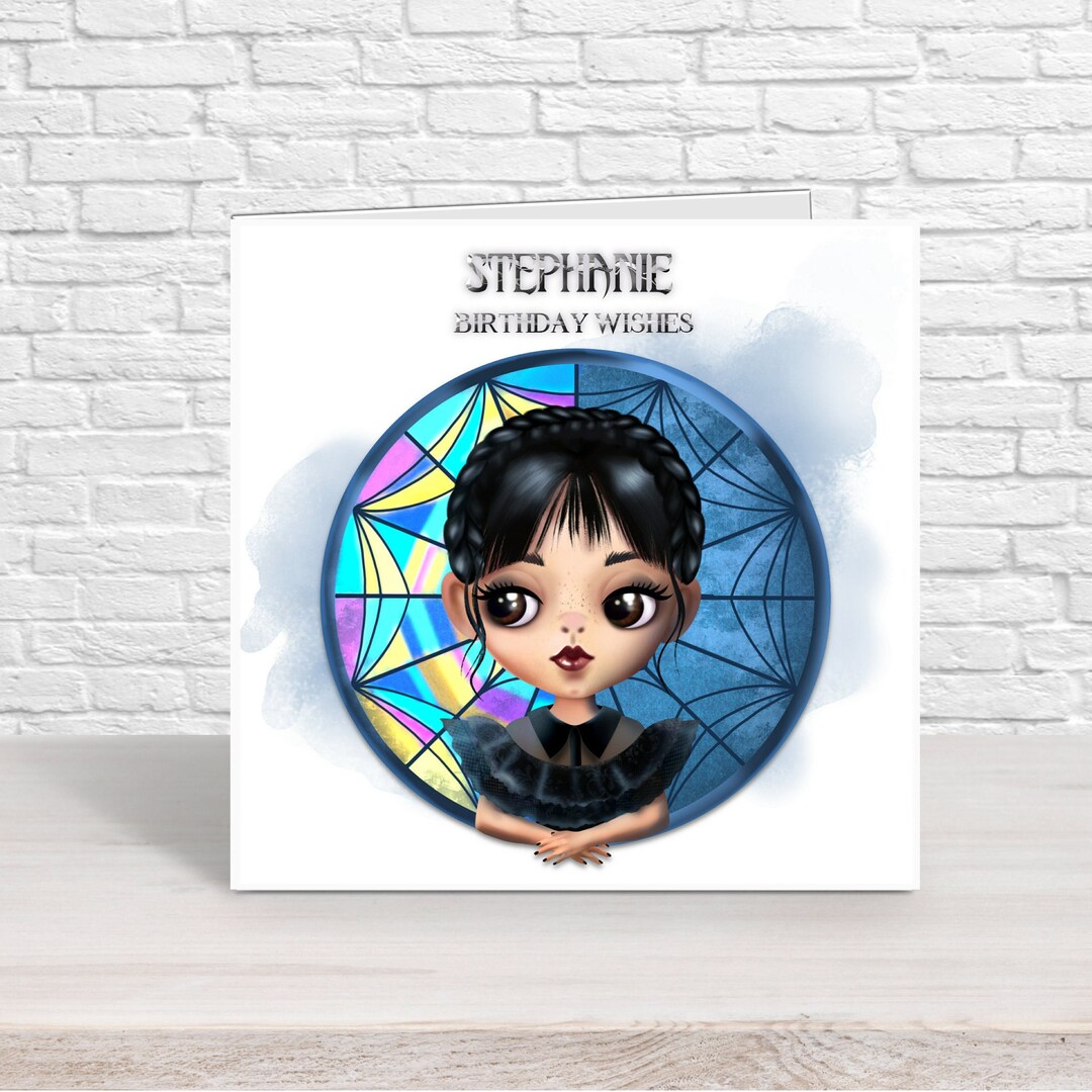 Personalised Wednesday Addams Birthday Card L Addams Family L Funny ...