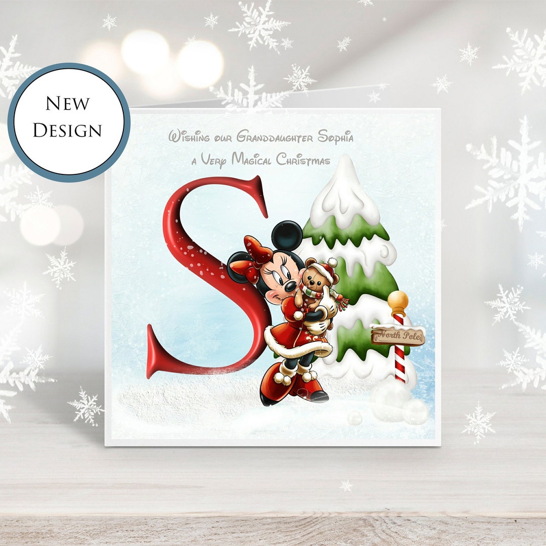 Personalised Disney Christmas Card Minnie Mouse Christmas Cards ...
