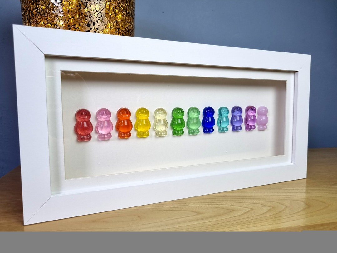 Colourful Rainbow Resin Jelly Baby Art 4cm Jelly Babies Housewarming ...