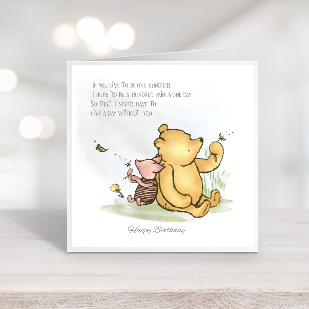Pooh Bear Friends Birthday Card Personalised L Best Friends L Winnie ...