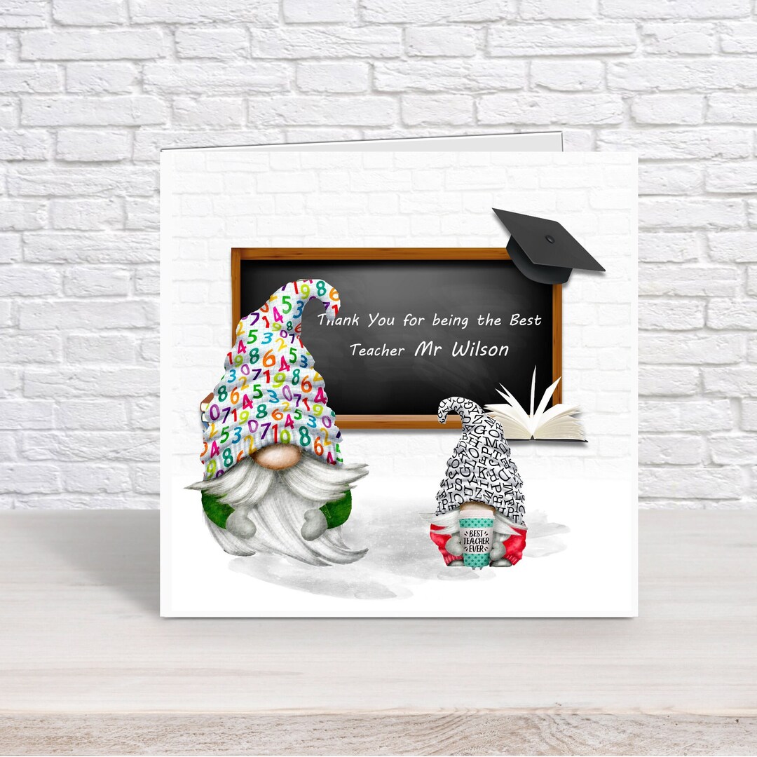 Personalised Gnome Gonk Best Teacher I Thank You I School I - Etsy