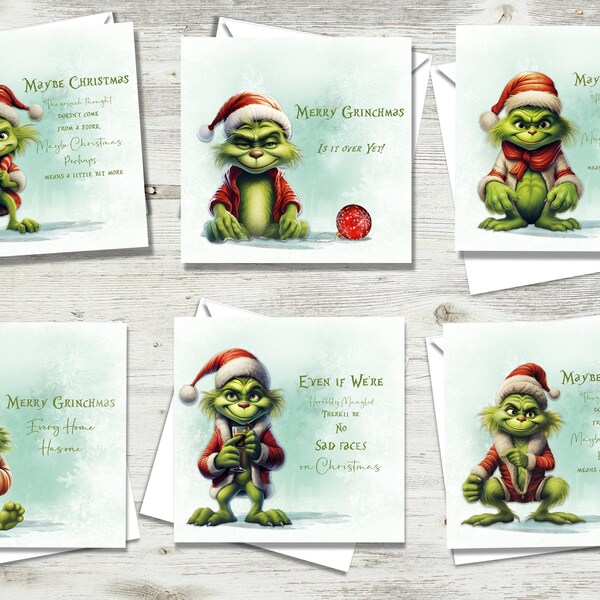 Grinch Christmas Card - Etsy