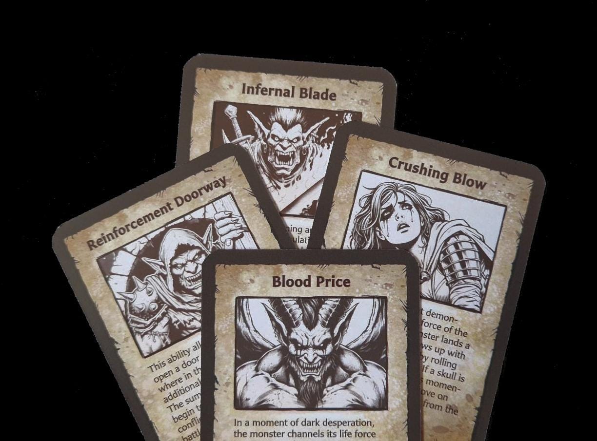 Extraquest Dread Abilities Cards **ENGLISH ONLY** (heroquest 2021 ...