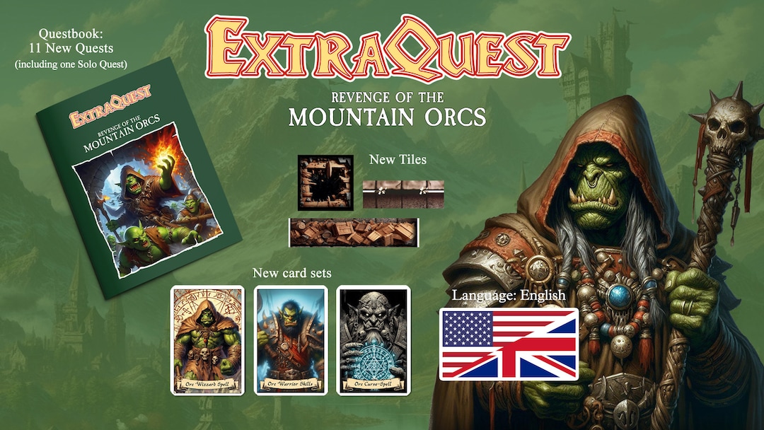 Extraquest Revenge of the Mountain Orcs Expansion **ENGLISH ONLY** (heroquest 1992 Edition) - Etsy
