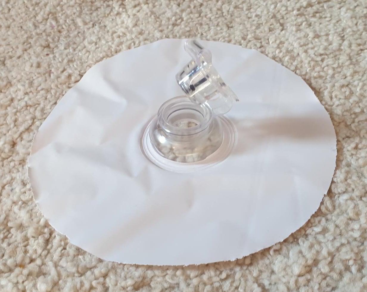 1x Rapid Inflation Valve big Size for Inflatables Welded on Piece of ...