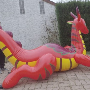 Big Inflatable Dragon red Matte Version 375cm / 12 Feet Long Pool Toy ...