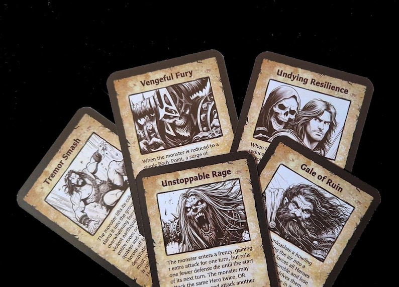 Extraquest Dread Abilities Cards **ENGLISH ONLY** (heroquest 2021 ...
