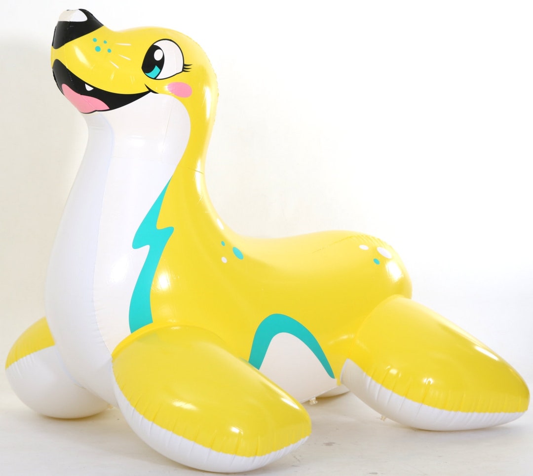 Big Inflatable Seal Yellow Shiny yellow 7feet Long 6 Feet High Pool Toy ...